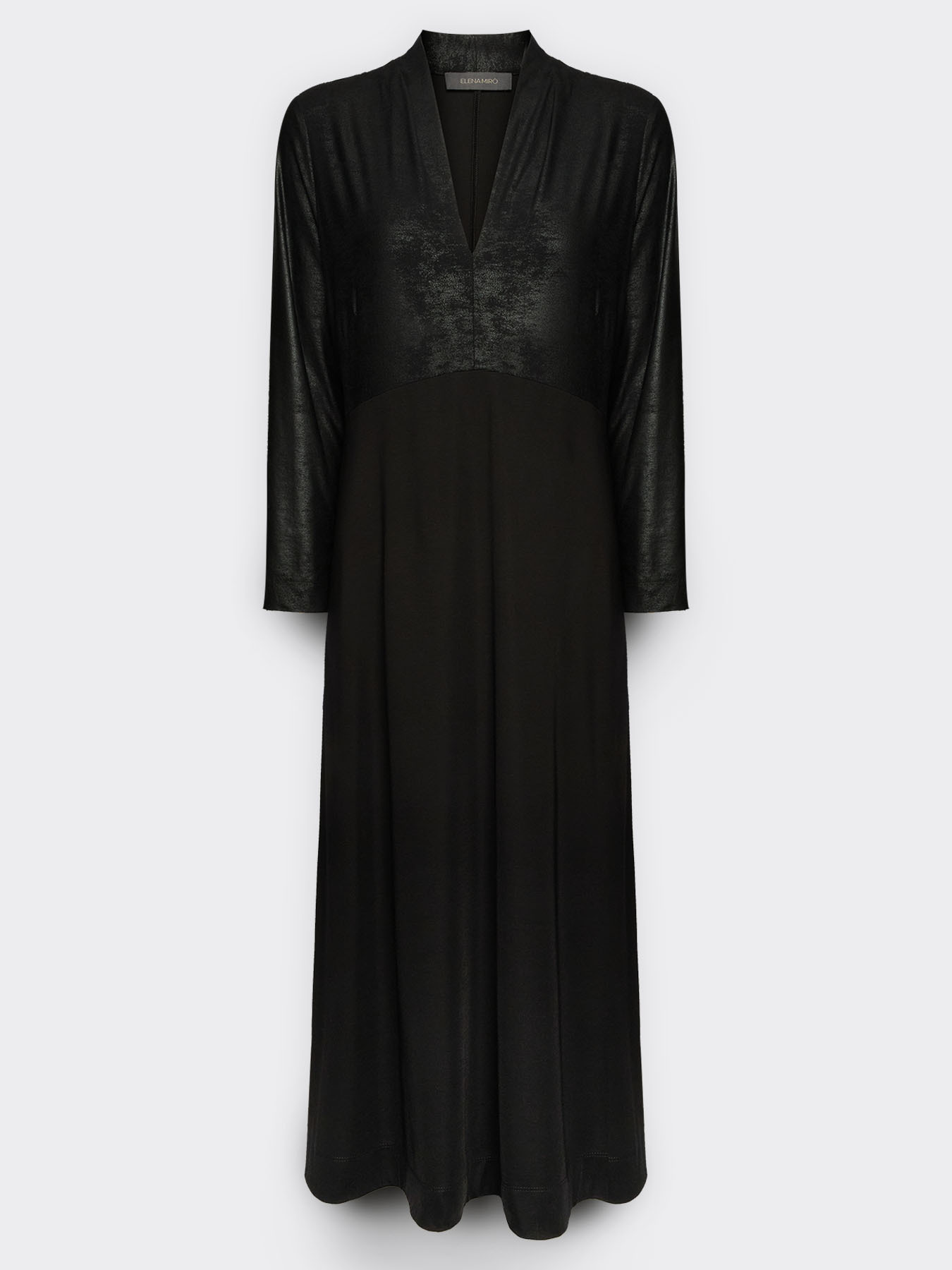 Robe longuette en deux tissus