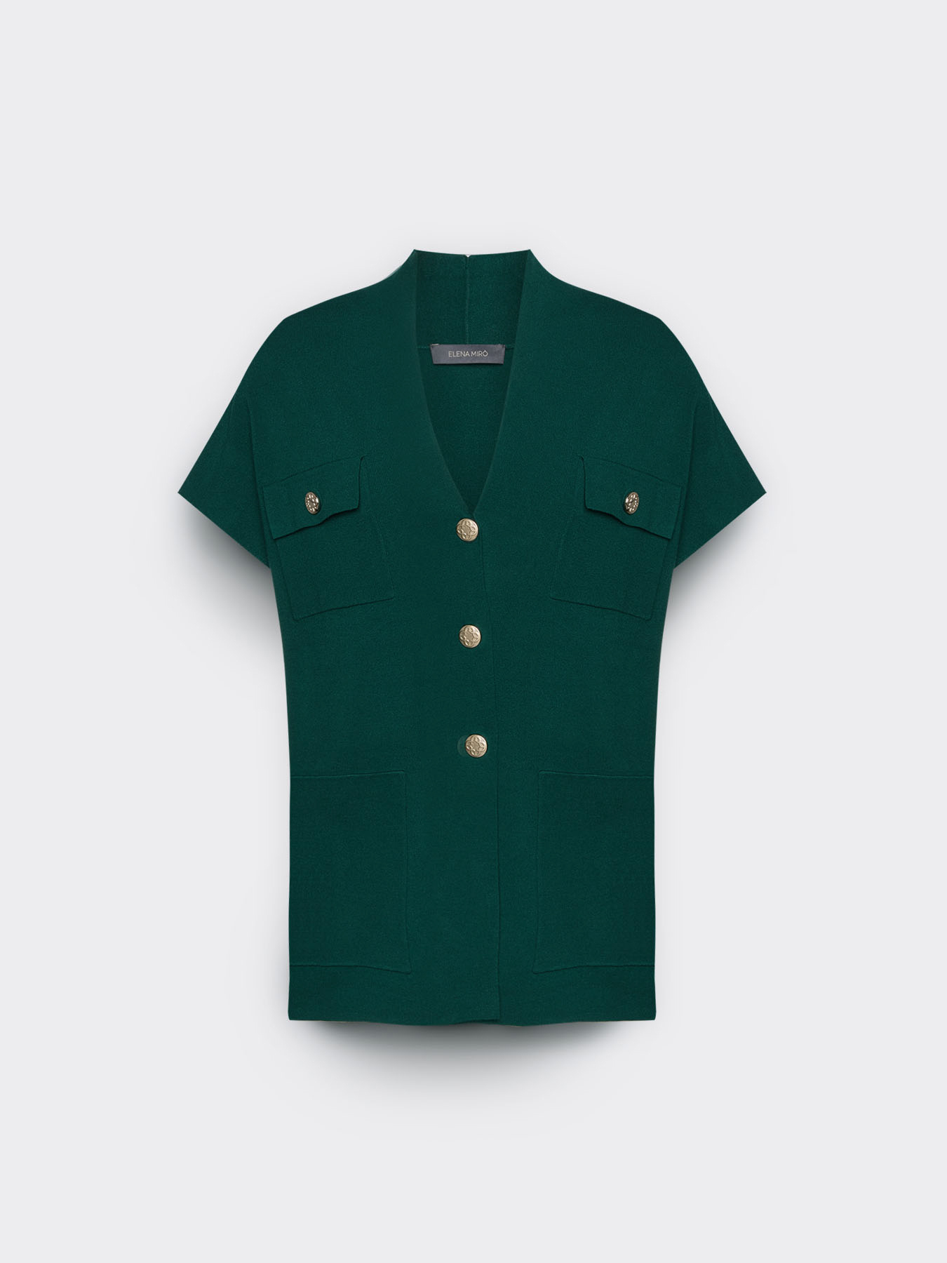 Long vest with buttons