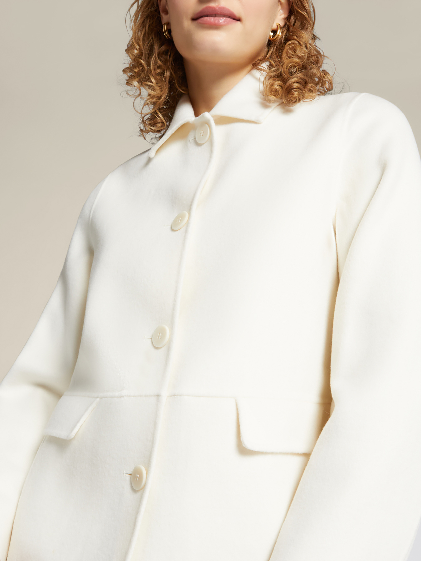 Double fabric pea coat