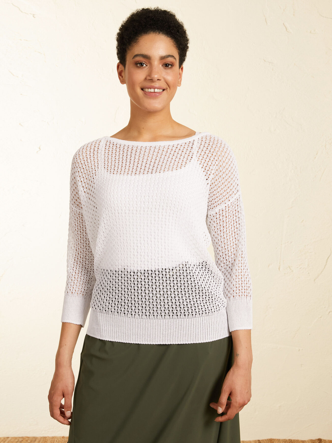 MAGLIA TRAFORATA IN COTONE