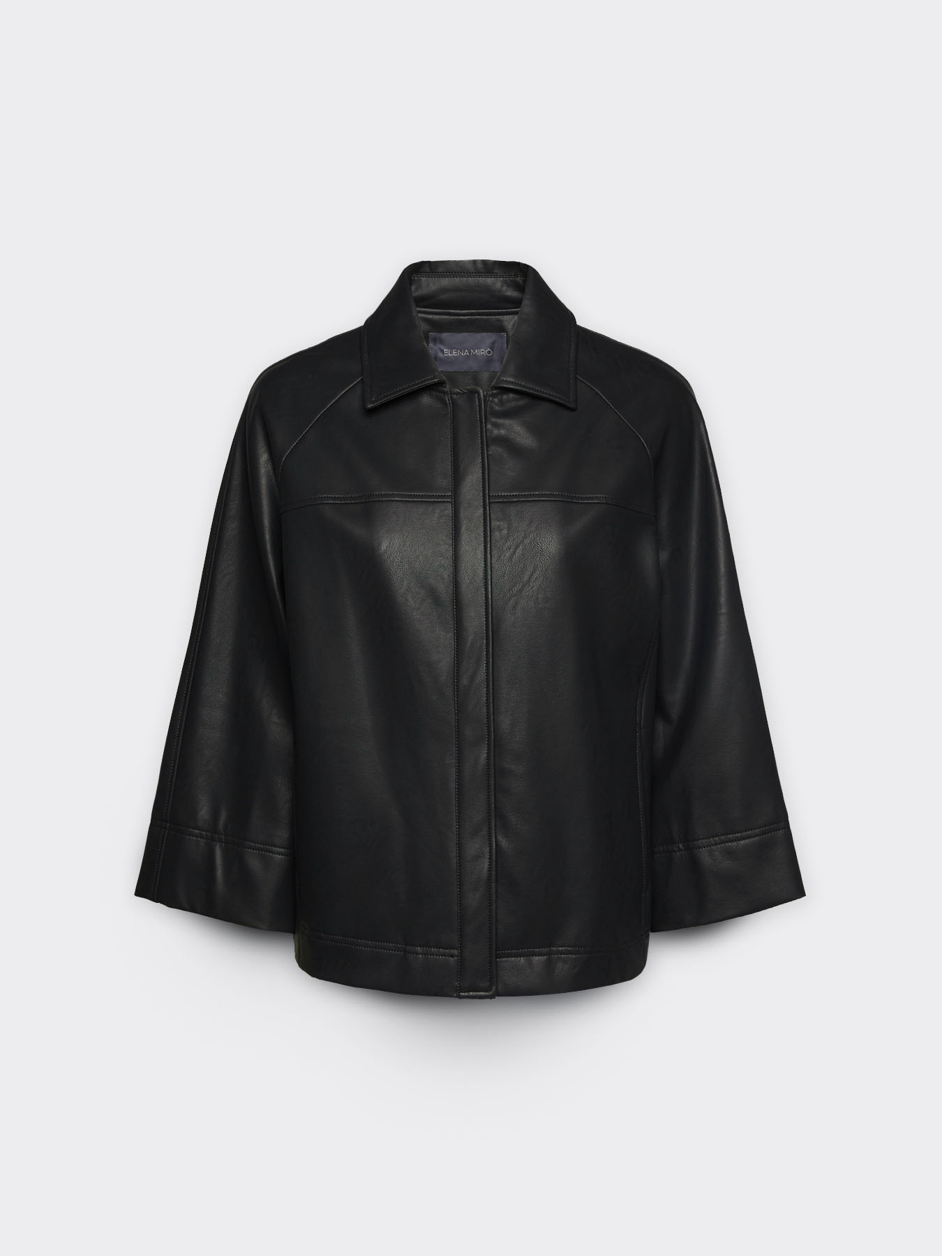 A-line jacket in shiny fabric