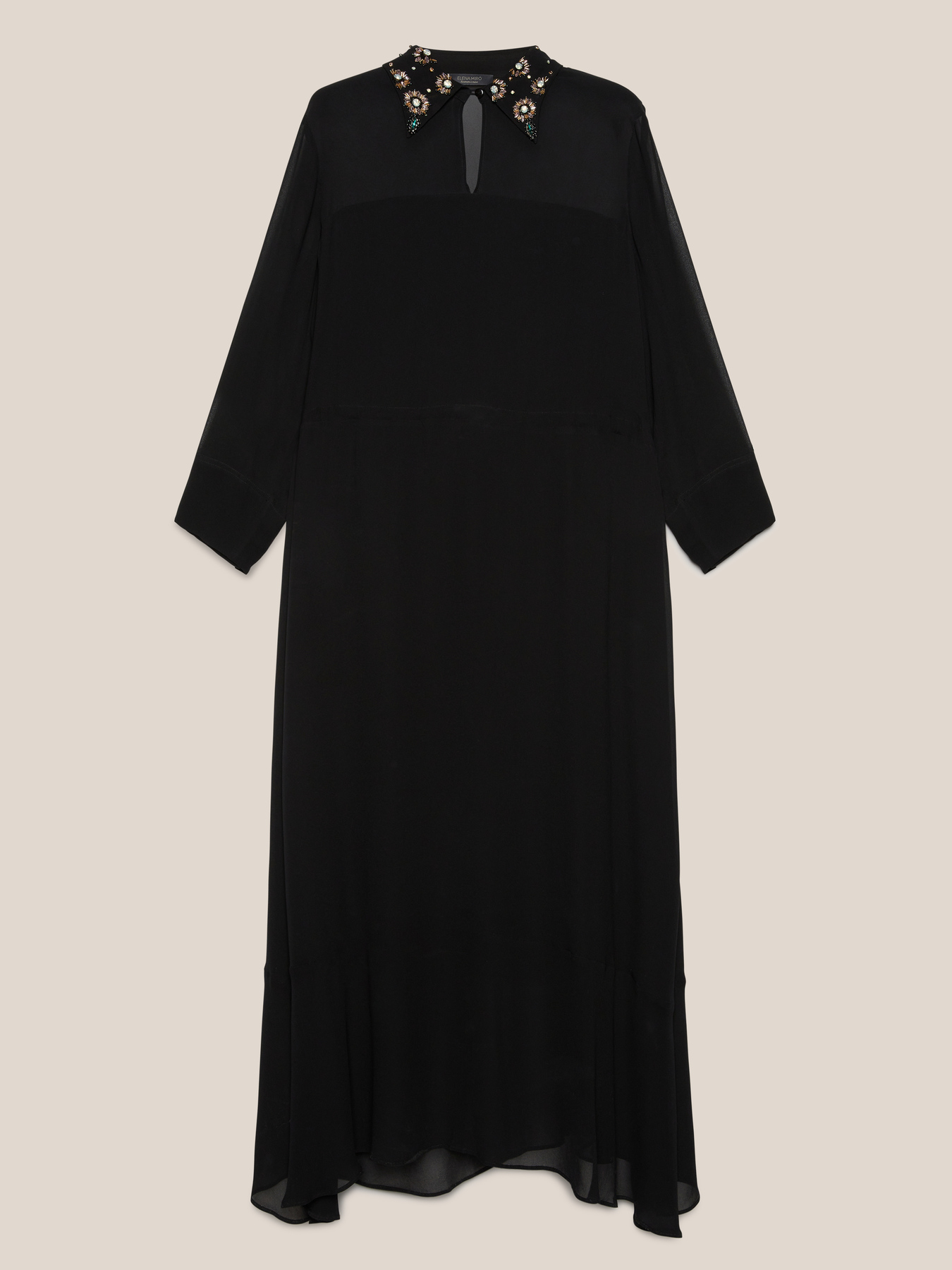 Robe avec col brodé