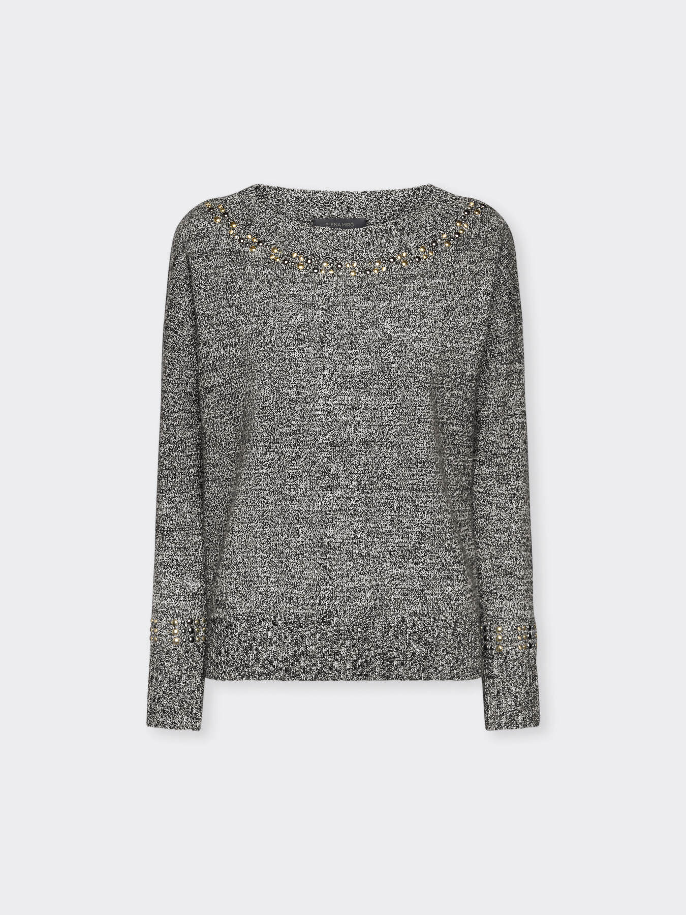 Pullover aus reiner Wolle mit Nieten