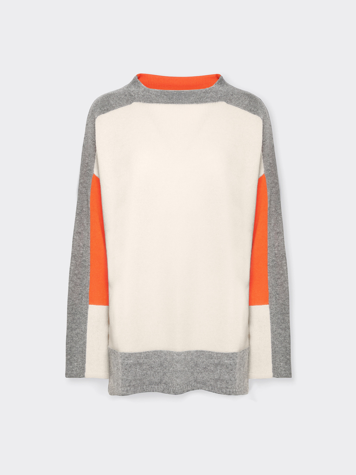 Color block wool sweater