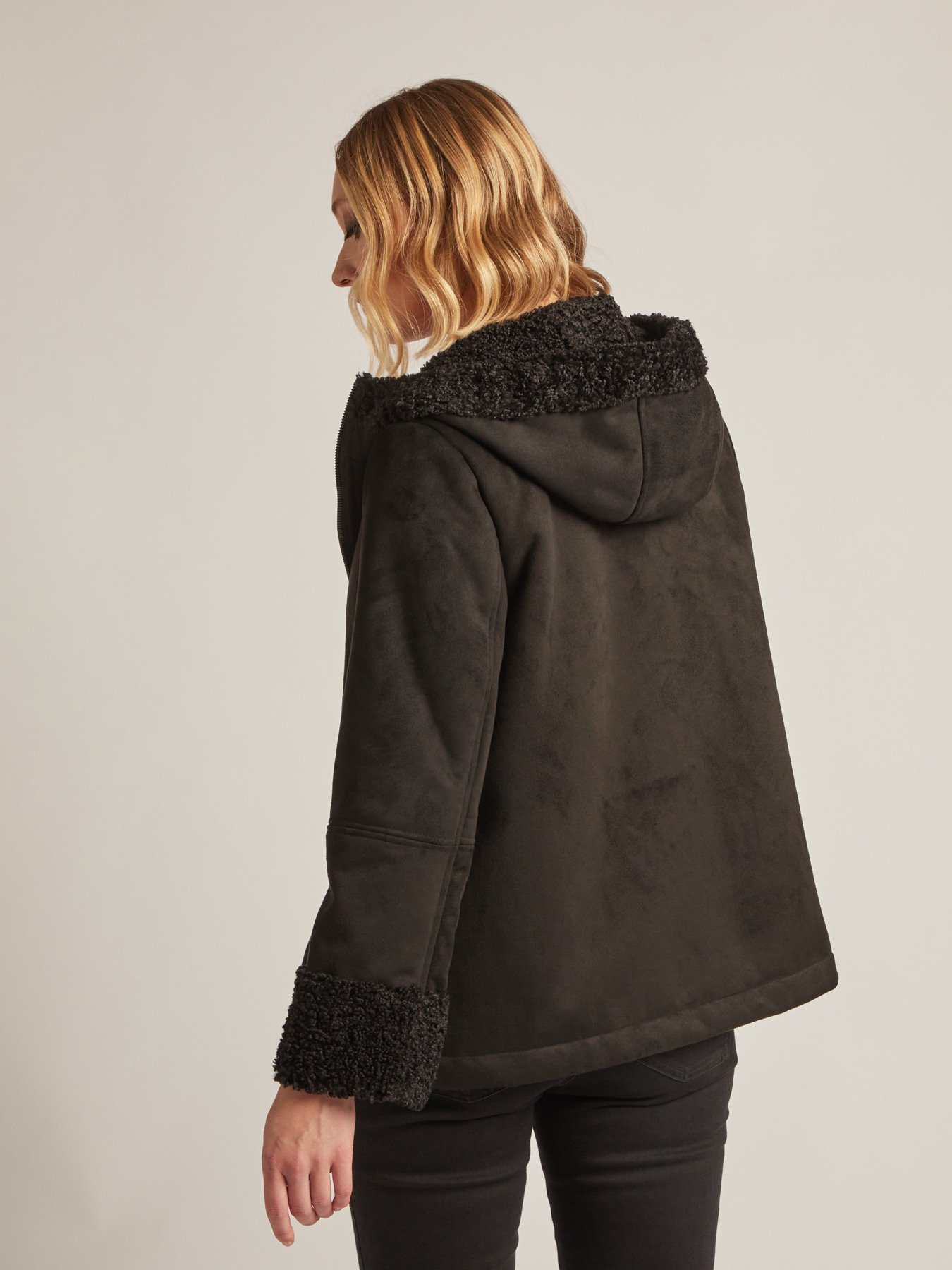 Cappotto in tessuto effetto montone