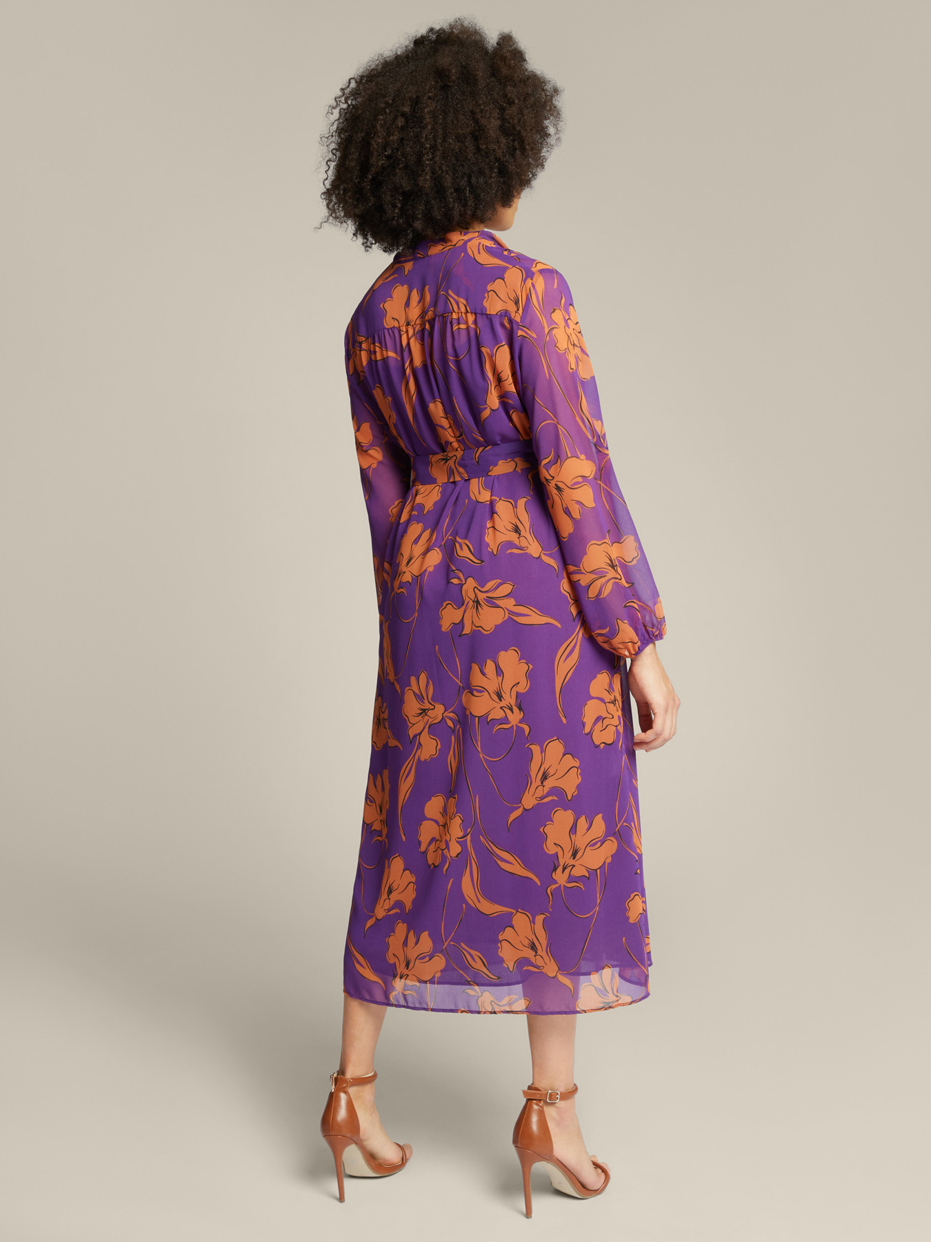 Vestido estampado de georgette